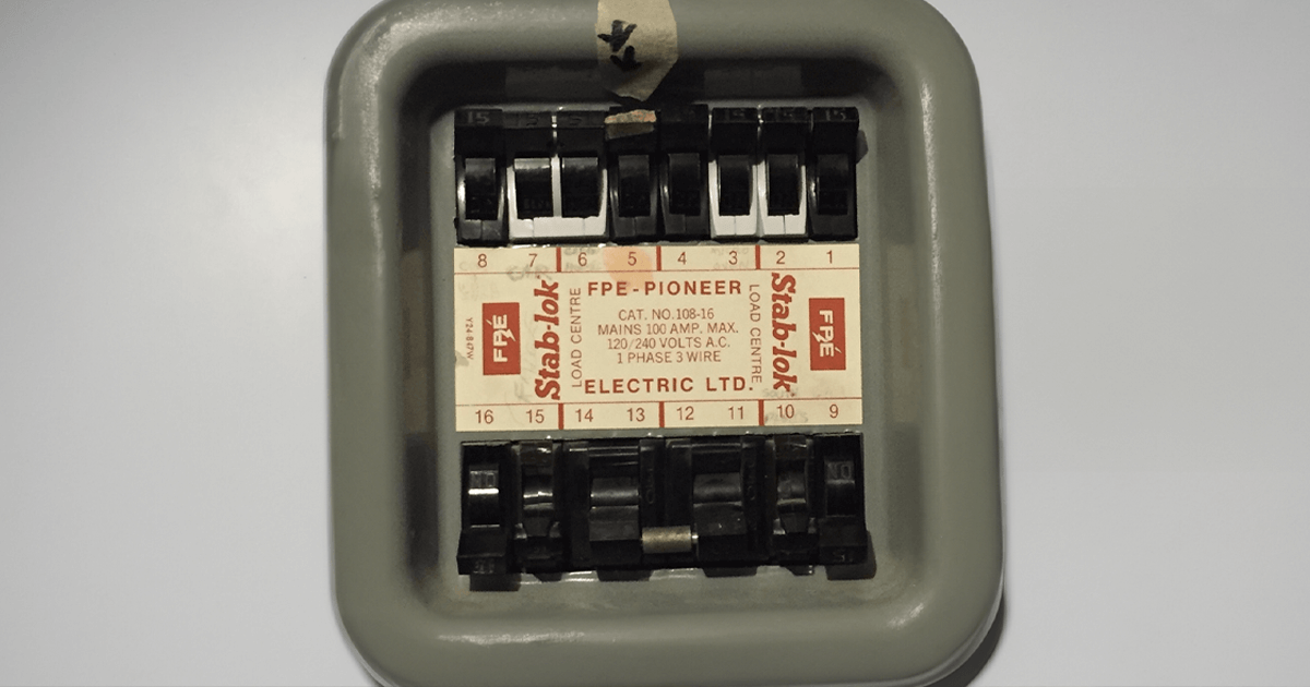 Black FPE Stab-Lok® Breakers Cause Fire - Robart Electrical Services Ltd.
